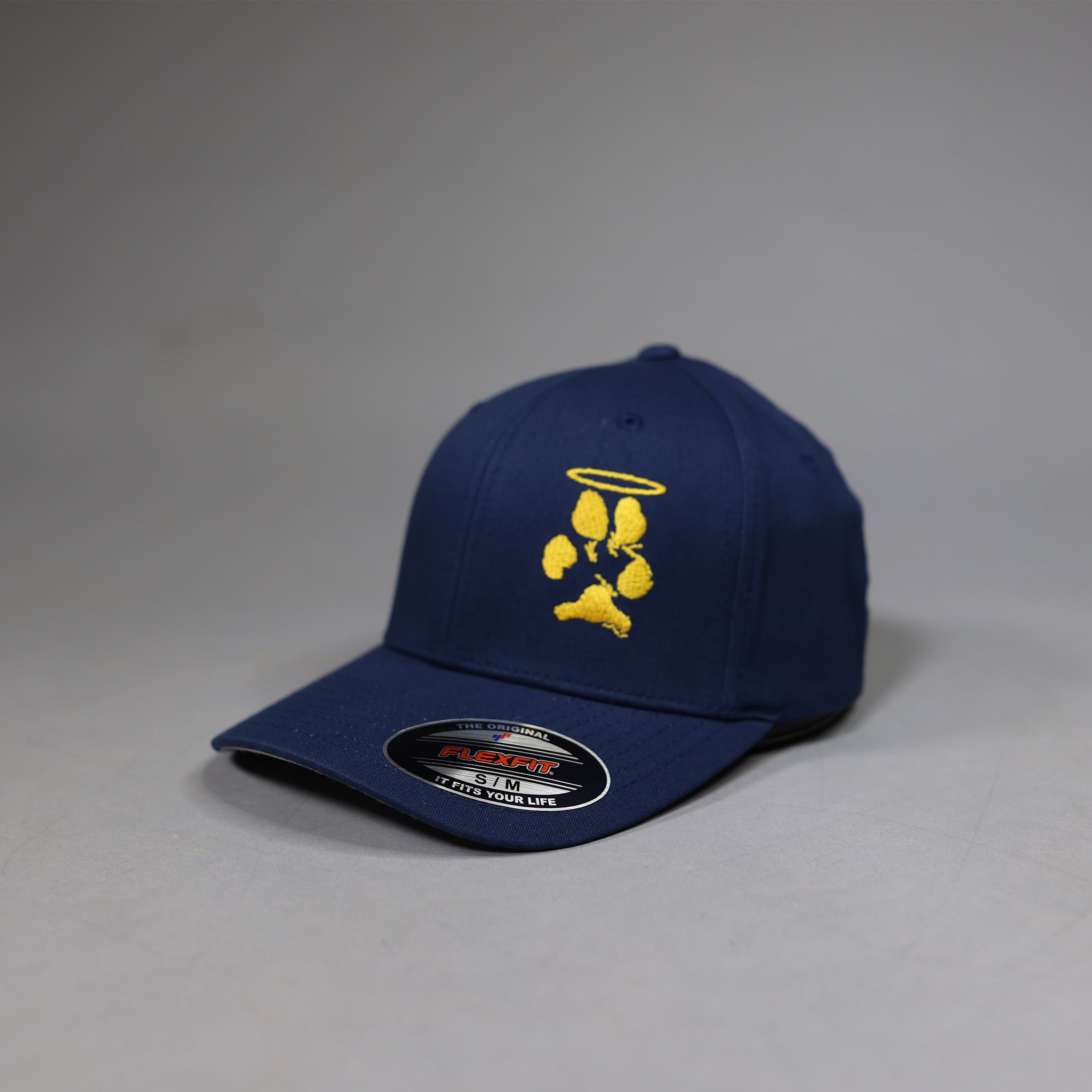 2 Logo Paw Flexfit Hat- Navy/Gold – Halo, Inc.