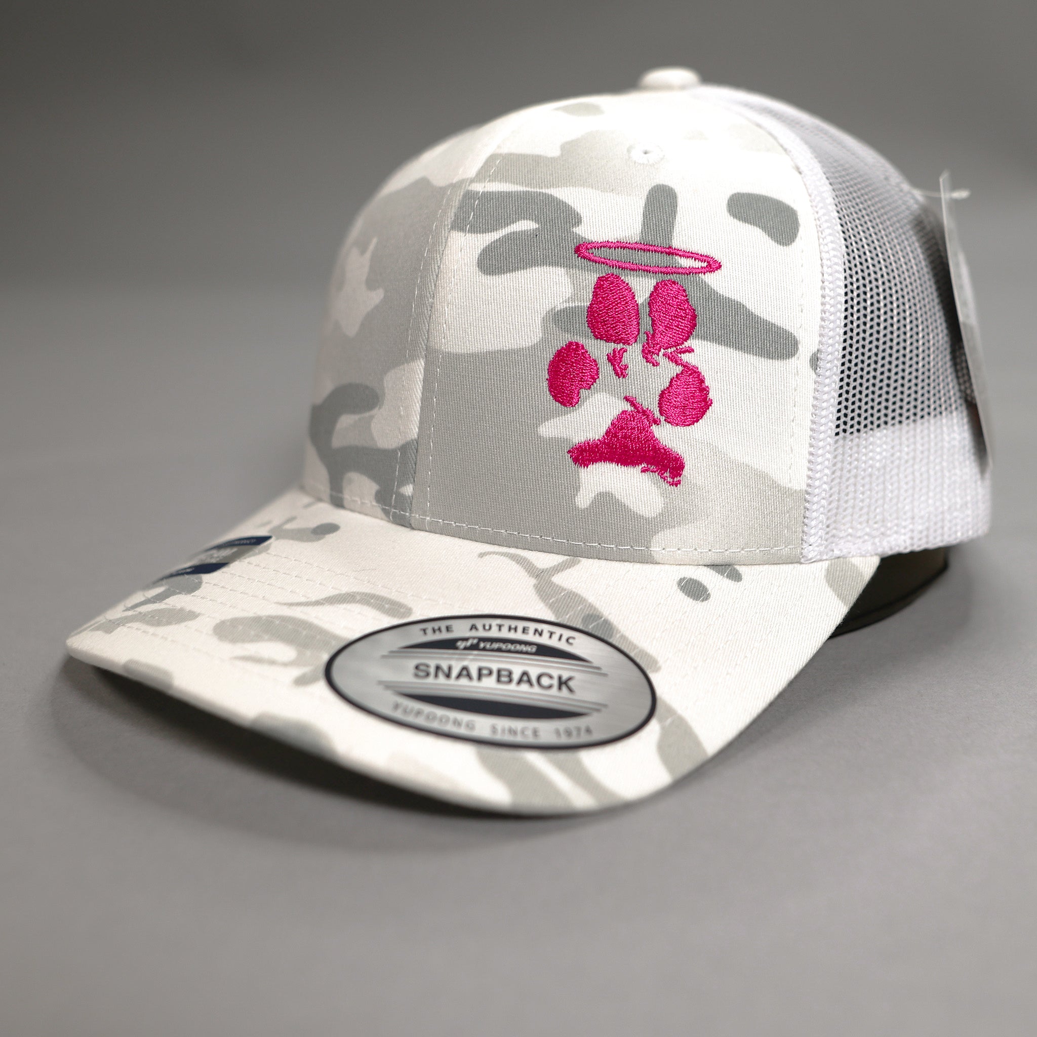 Paw Retro Trucker-Multicam Alpine White/Neon Pink – Halo, Inc.