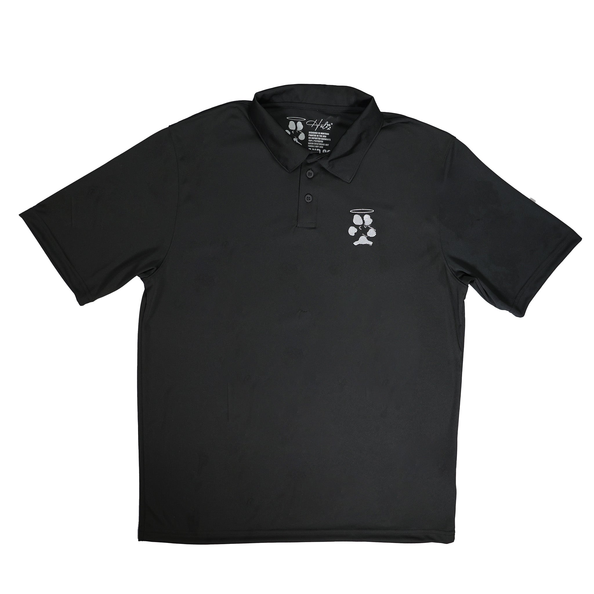 Men's Performance Polo- Black/Silver – Halo, Inc.