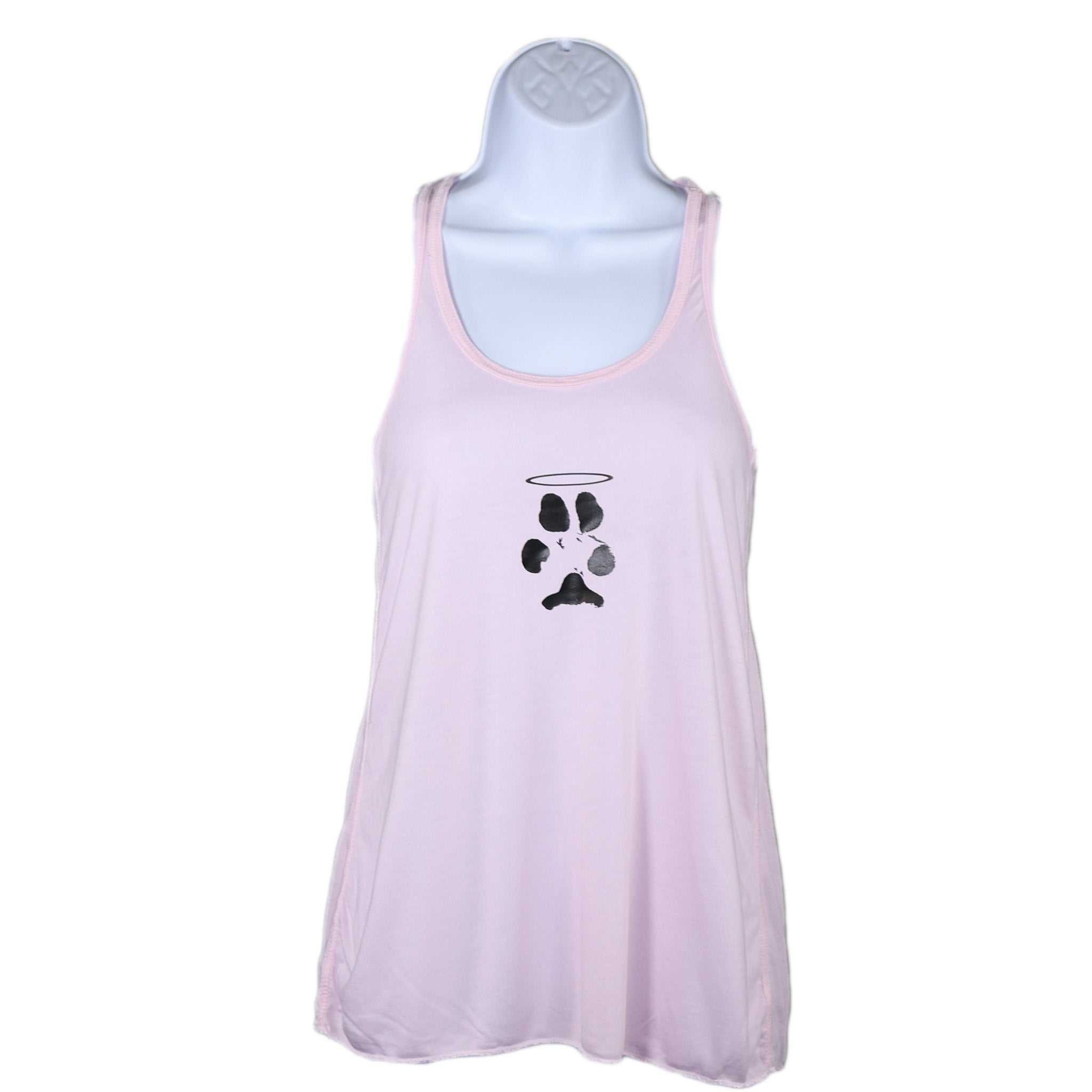Women's Paw Print Tank- Soft Pink/Black – Halo, Inc.