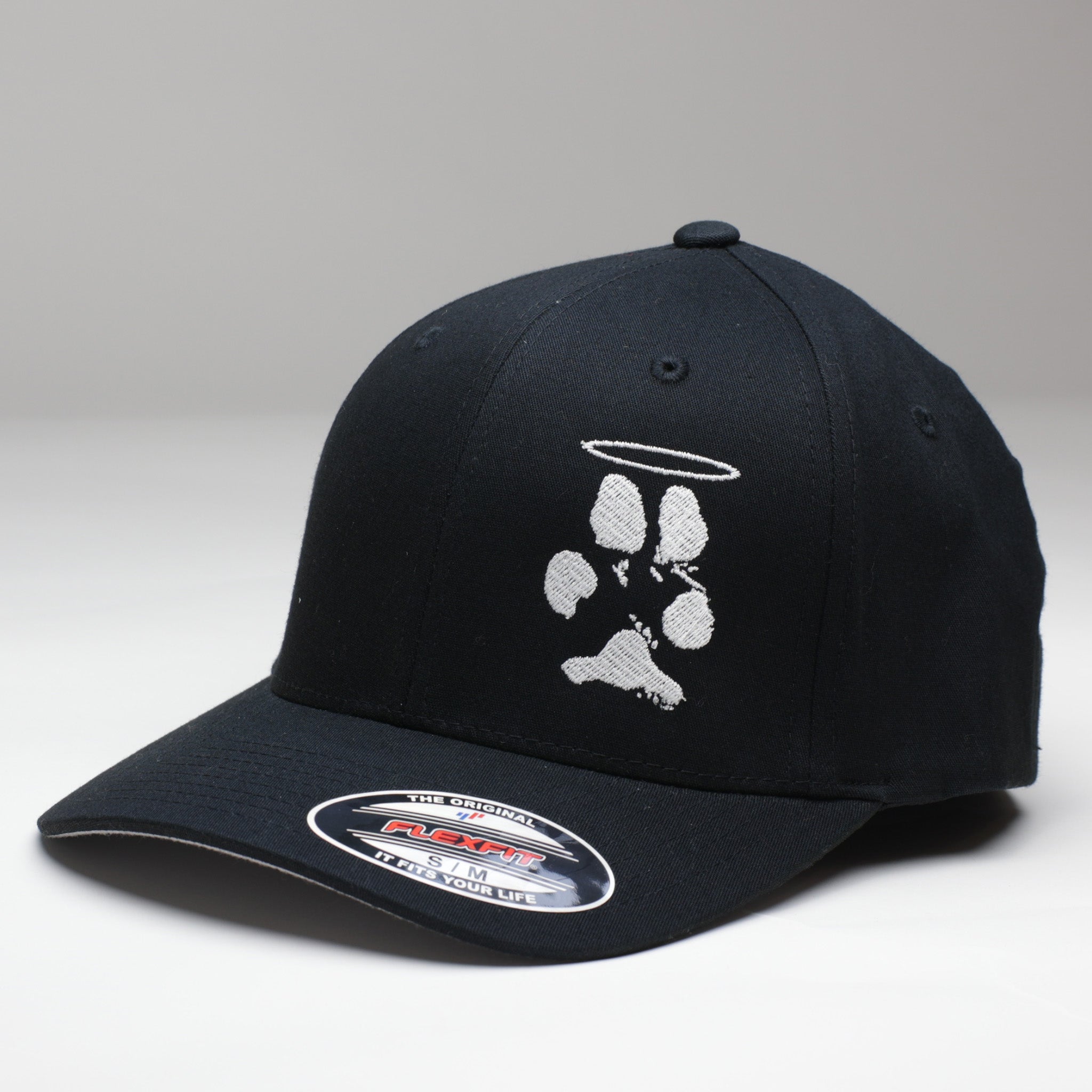 2 Logo Paw Flexfit Hat- Black/White – Halo, Inc.